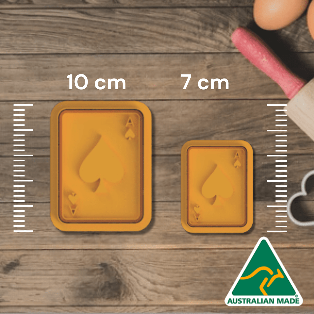 Ace of Spades Card Cookie Cutter and Embosser Stamp