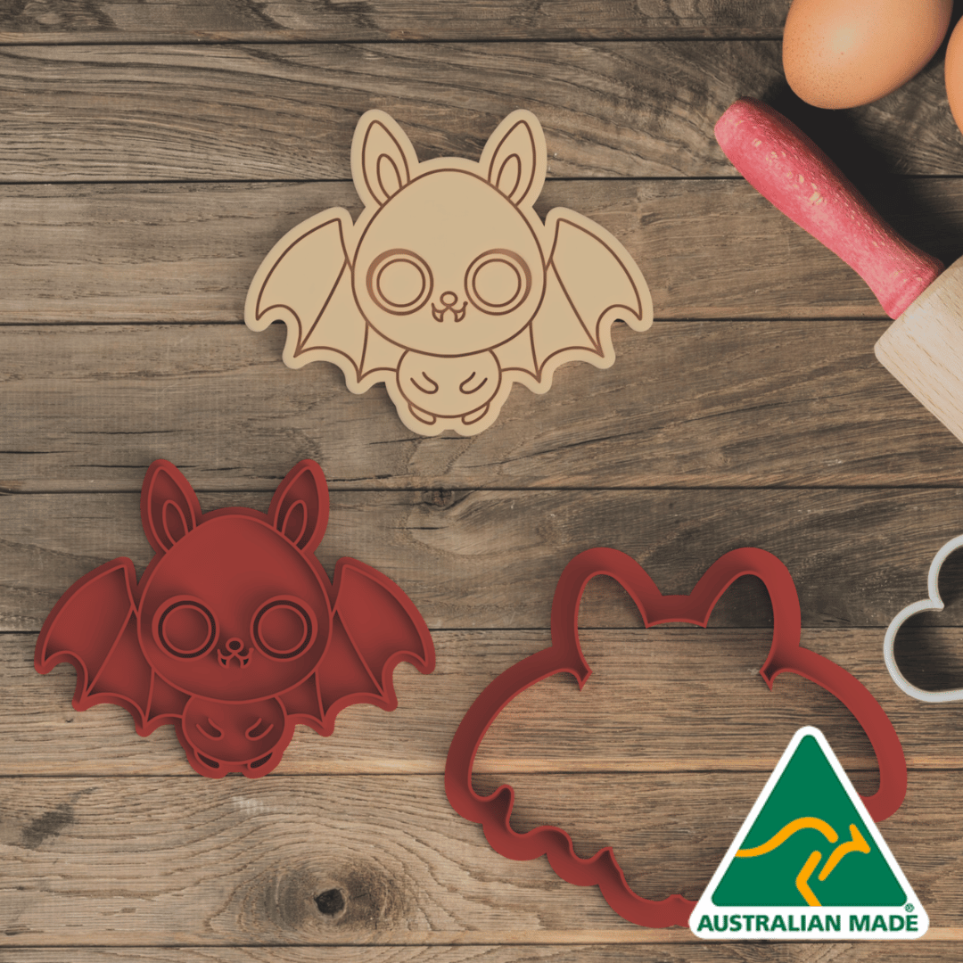 Spooky Bat Cookie Cutter and Embosser Stamp