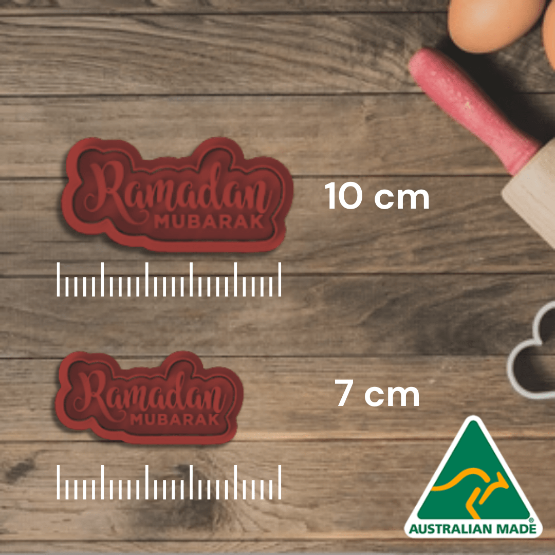 Ramadan Mubarak Cookie Cutter and Embosser Stamp