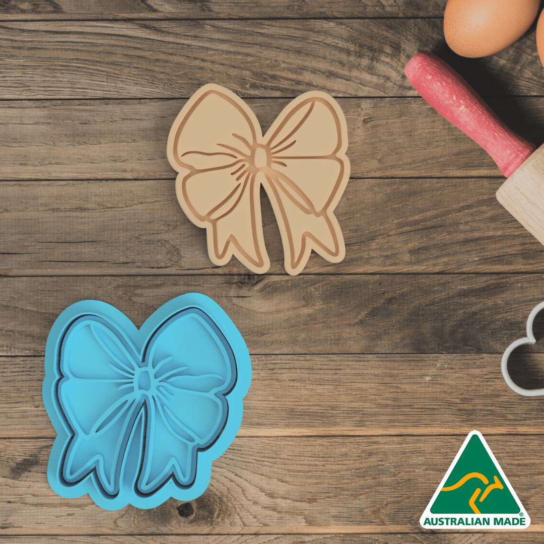 Bow Ribbon Cookie Cutter and Embosser Stamp