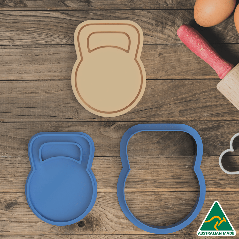Kettlebell Cookie Cutter and Embosser Stamp